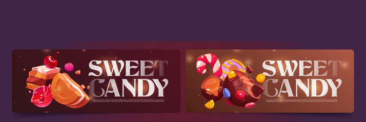 Sweet shop swirl candy lollipop caramel candy Vector Image