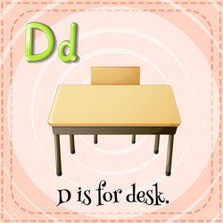 Flashcard letter d is for dead Royalty Free Vector Image