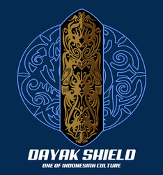 Dayak shield art for graphic design Royalty Free Vector
