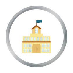 Government icon cartoon single building from Vector Image