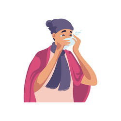 Sick person Royalty Free Vector Image - VectorStock