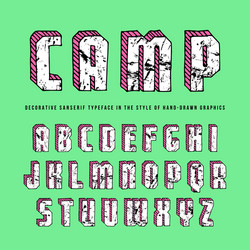 3d bold font Royalty Free Vector Image - VectorStock