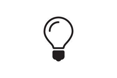 Electric light bulb icon electricity lamp symbol Vector Image