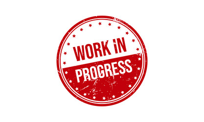 Work in progress rubber stamp Royalty Free Vector Image