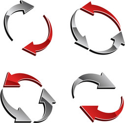 Circular arrows icon cartoon Royalty Free Vector Image