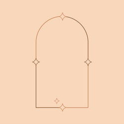 Arch frame arc stylized stars Royalty Free Vector Image