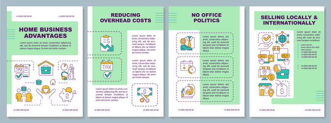 Home business advantages brochure template Vector Image