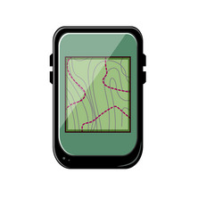 Device gandheld gps cartoon Royalty Free Vector Image