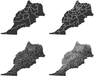 Morocco political map of administrative divisions Vector Image