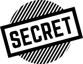 Secret black stamp Royalty Free Vector Image - VectorStock