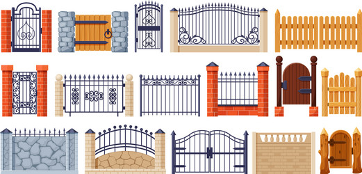 Set balcony railing vintage modern home Royalty Free Vector