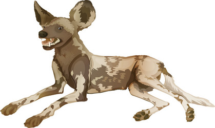 Cartoon african wild dog Royalty Free Vector Image