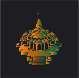 Lord vishnu tilak and eyes icon Royalty Free Vector Image