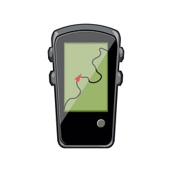 Handheld gandheld gps cartoon Royalty Free Vector Image