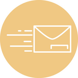 Fast mail envelope address postal delivery line Vector Image