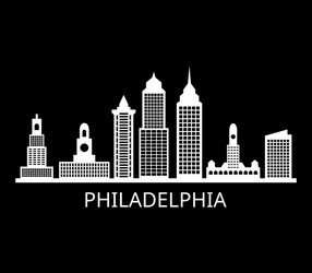 Philadelphia skyline Royalty Free Vector Image