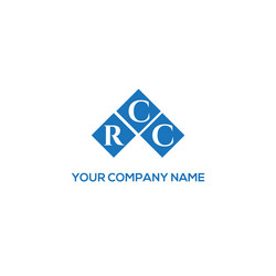 Rcc letter logo design on white background Vector Image