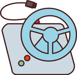 Video game retro with car wheel Royalty Free Vector Image