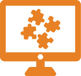 Controller solution puzzle icon simple editable Vector Image