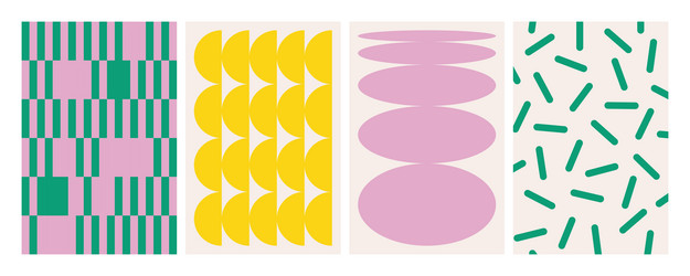 Naive playful abstract shapes backgrounds Vector Image