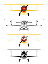 Thunderbolt aircraft in front view Royalty Free Vector Image