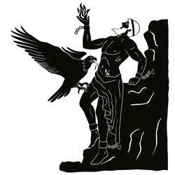 Prometheus sign in greek mythology titan Vector Image