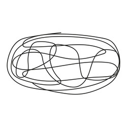 Doodle chaos line art chaotically tangled line Vector Image