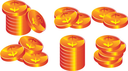 Money stack logo design template Royalty Free Vector Image