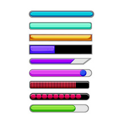 Circle progress bar cartoon Royalty Free Vector Image