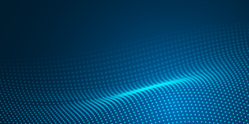 Abstract blue light wave dot surface pattern Vector Image