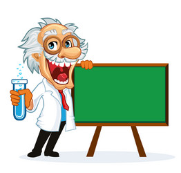 Doctor scientist mascot cartoon Royalty Free Vector Image
