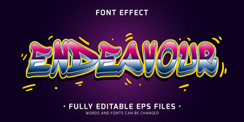 Graffiti style text effect editable font Vector Image