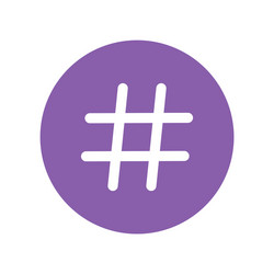 Hashtag number sign hash or pound sign Royalty Free Vector