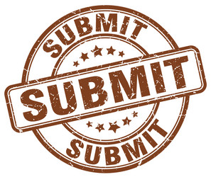 Submit brown grunge stamp Royalty Free Vector Image