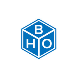 Bho letter logo design on white background Vector Image