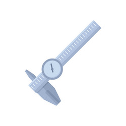 Vernier caliper icon flat dial calliper Royalty Free Vector