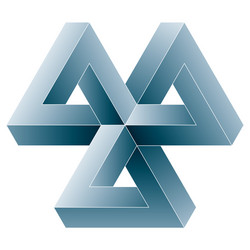 Impossible triangle Royalty Free Vector Image - VectorStock