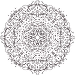Round ornamental pattern Royalty Free Vector Image