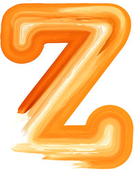 Abstract colorful letter z Royalty Free Vector Image