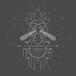 Bee Sacred Geometry Vector Images (98)