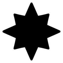 Decorative multi pointed star design element Vector Image