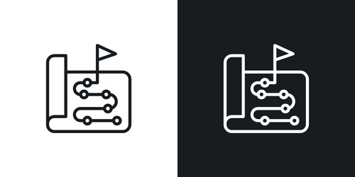 Planning icon set project communication workflow Vector Image
