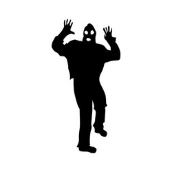 Robber silhouette black Royalty Free Vector Image