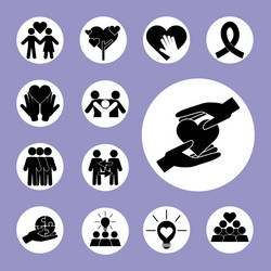 Together team relation friendly unity social Vector Image