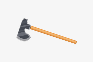 Ax in cartoon flat style isolated on white Vector Image