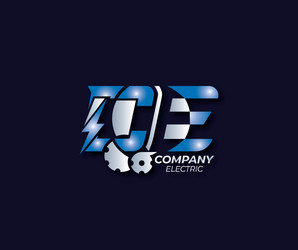 Fe letter creative electric power modern logo Vector Image