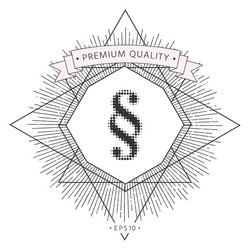 Paragraph halftone logo Royalty Free Vector Image