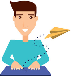 Paper Airplane Man Vector Images (over 1,200)