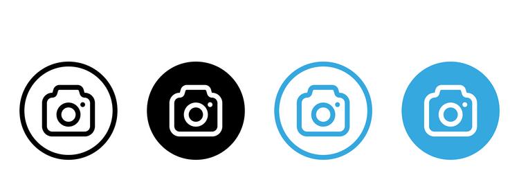 Camera icon photo symbol snapshot icon Royalty Free Vector