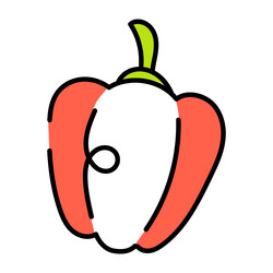 Funny capsicum Royalty Free Vector Image - VectorStock